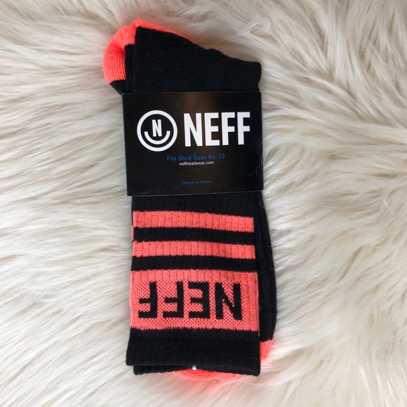 Neff | Underwear & Socks | 3 For 9 New Mens Neff Black And Orange Crew ...